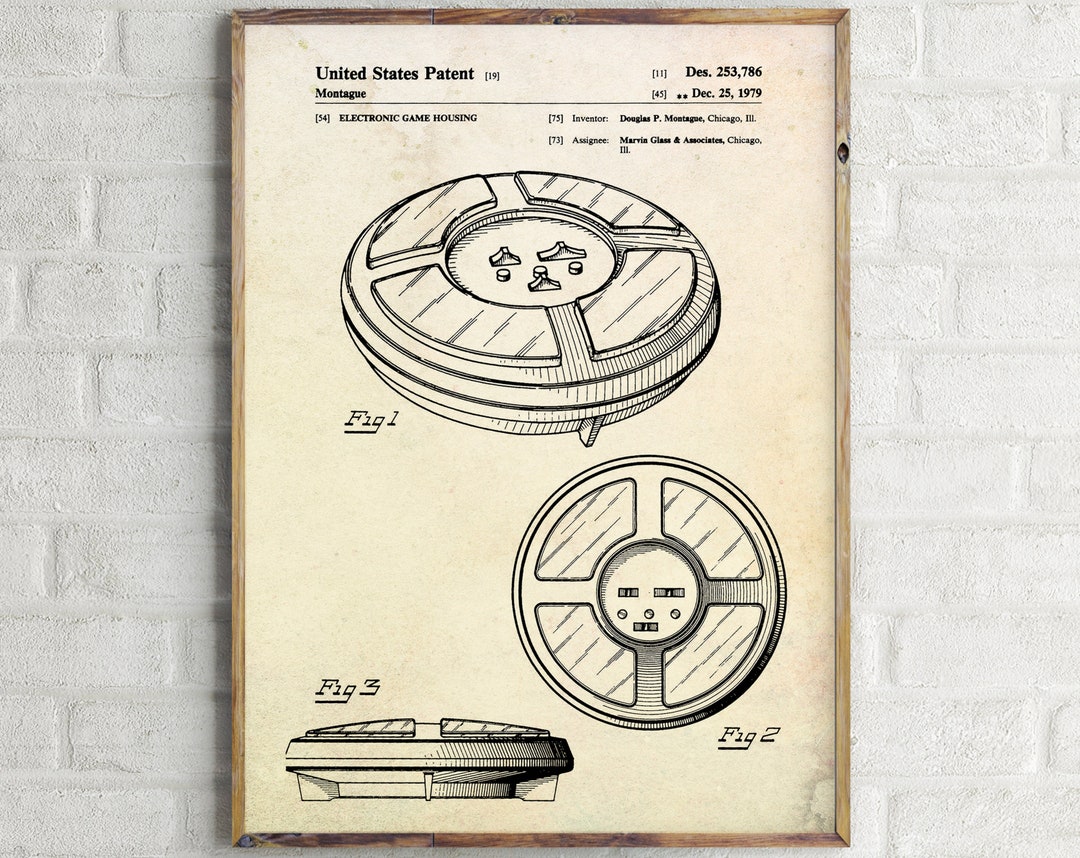 Simon Says Game 1979 Patent Print, Game Room Wall Art, Inventions ...