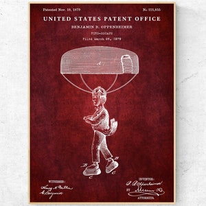 Fire Escape Parachute 1879 Patent Print. Fire House Vintage Decor ...