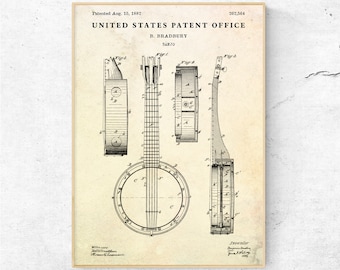 Vintage Animal Art Print, Black Cat and White Rabbit Playing Banjos ...