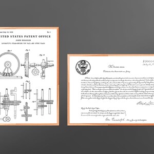 The Very First US Patent Wall Art. History of Inventions, Blueprint ...