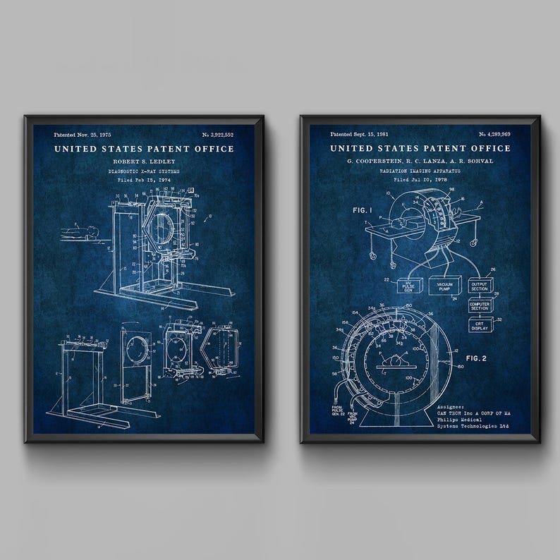 CT Scan Machine Patent Wall Art. Radiology Inventions Diagnostic ...
