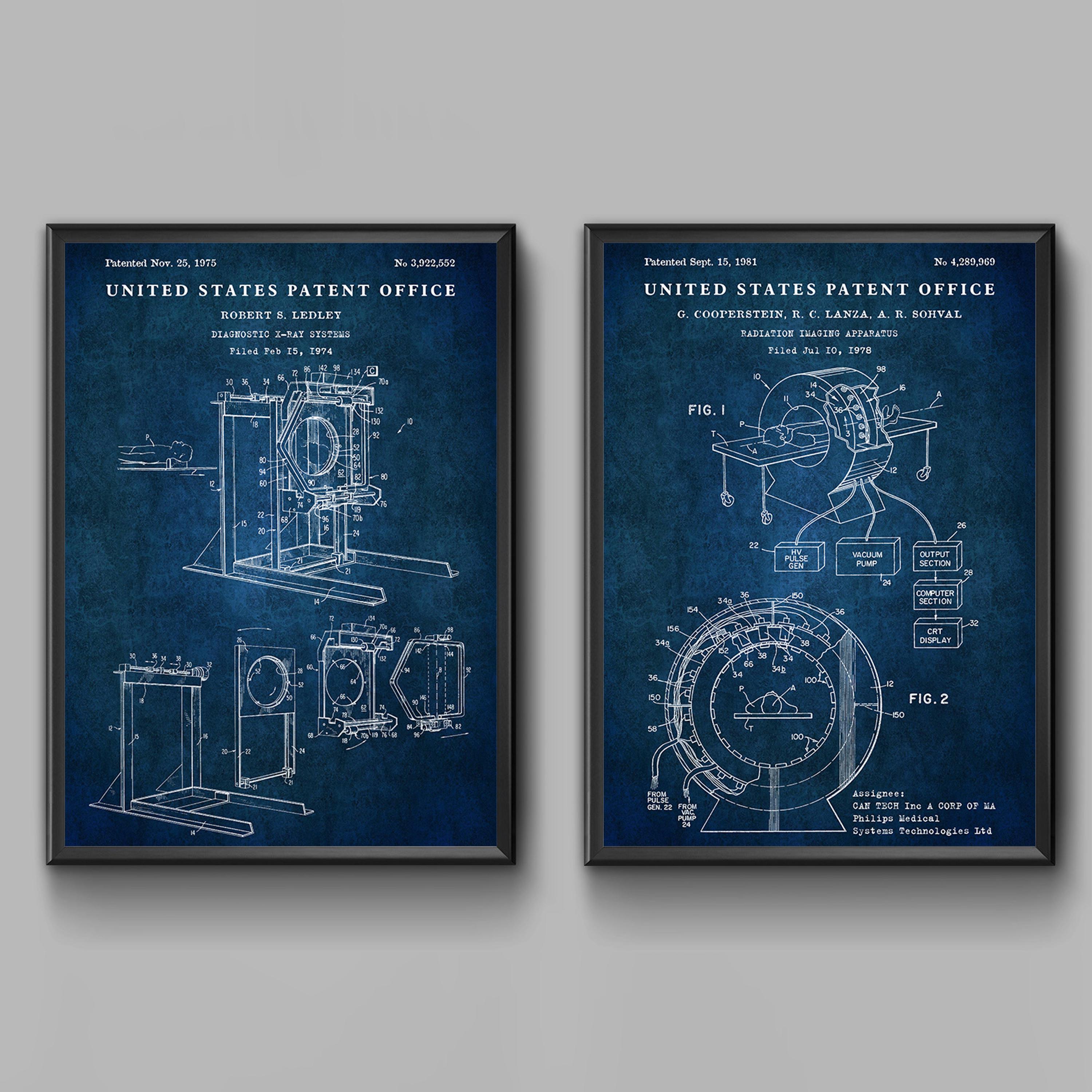 CT Scan Machine Patent Wall Art. Radiology Inventions Diagnostic ...