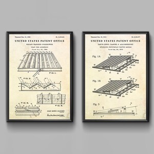 Solar Energy Inventions: Solar Panel Patent Wall Art. Blueprint Poster ...