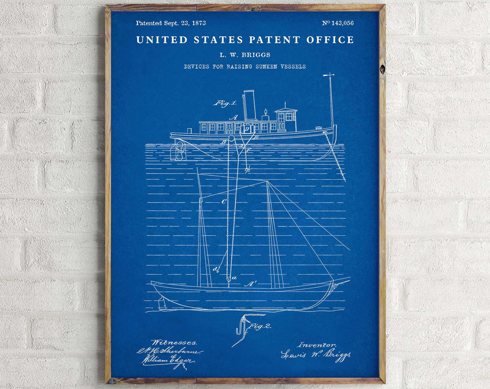 Vintage Nautical Wall Art. Salvage Ship Patent Print. Boat | Etsy