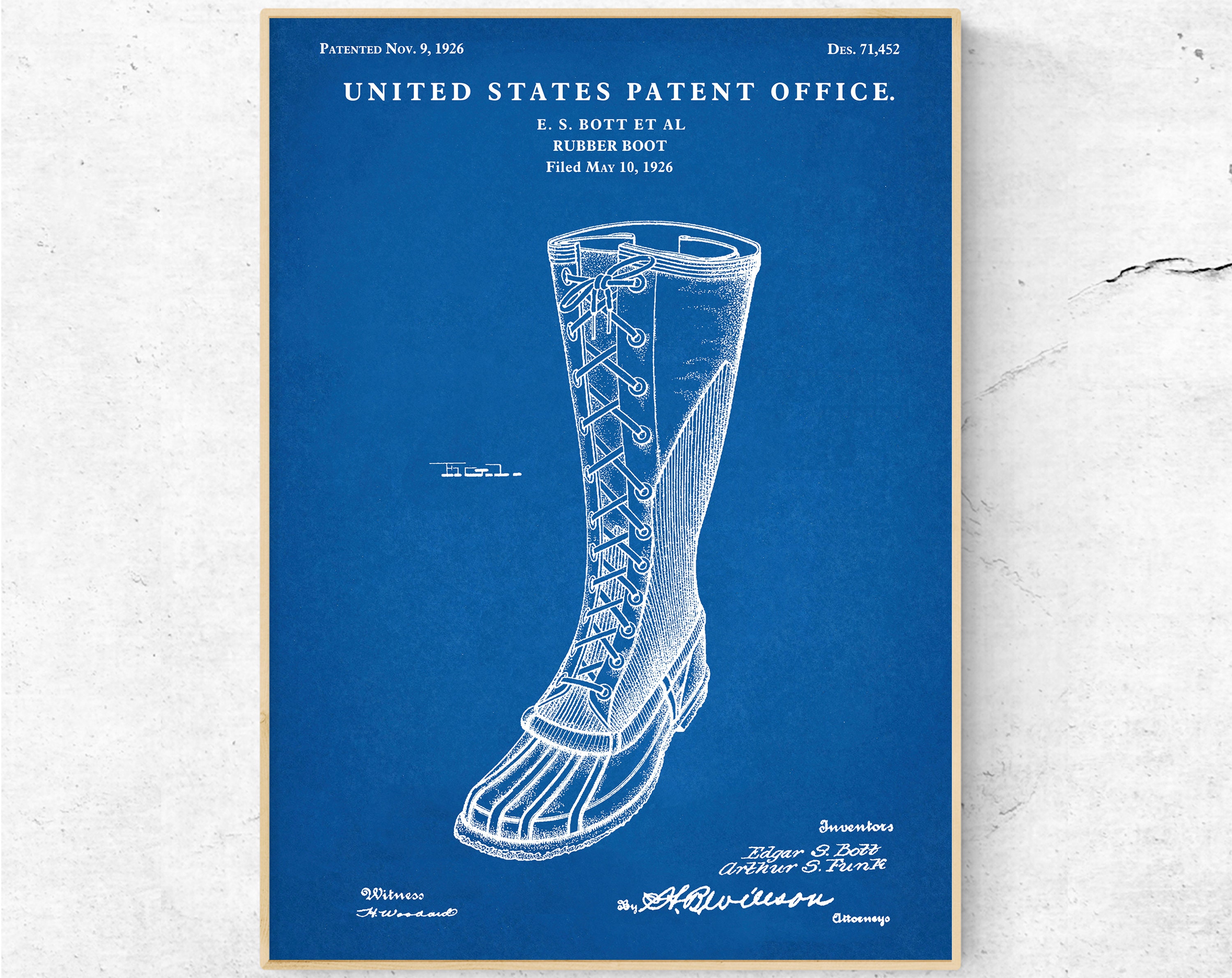 Rubber Boot Patent Print. Boots Poster. Boots Blueprint. Shoes - Etsy
