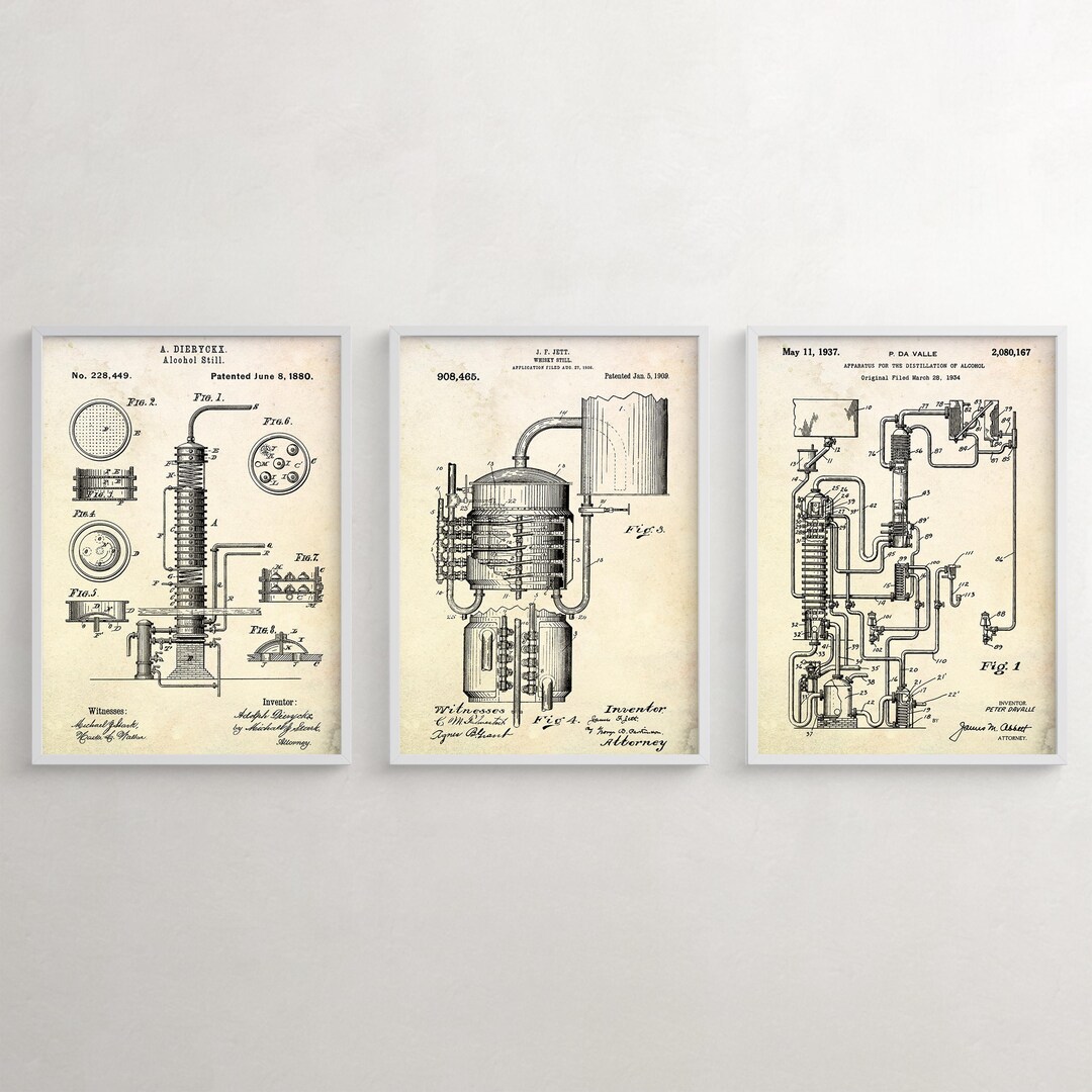 Whiskey Still Patent Posters. Man Cave, Bar, Prohibition Decor. Whisky ...