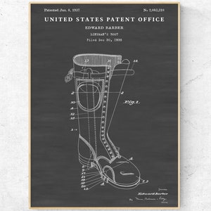 Lineman's Boot 1981 Patent Print. Lineman Wall Art, Vintage Inventions ...