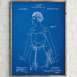 Brassiere Patent Print. Ladies Bra Poster. Vintage Lingerie - Etsy