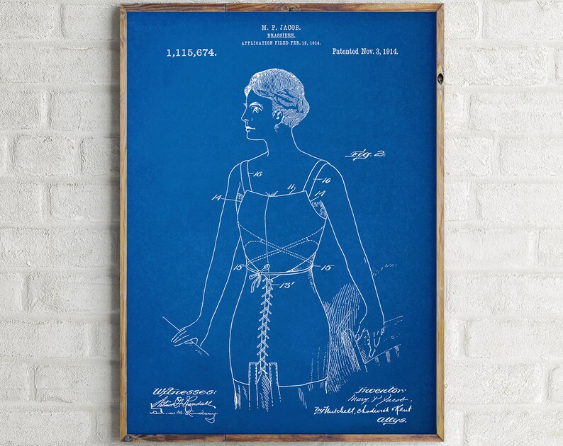 Brassiere Patent Print. Ladies Bra Poster. Vintage Lingerie - Etsy
