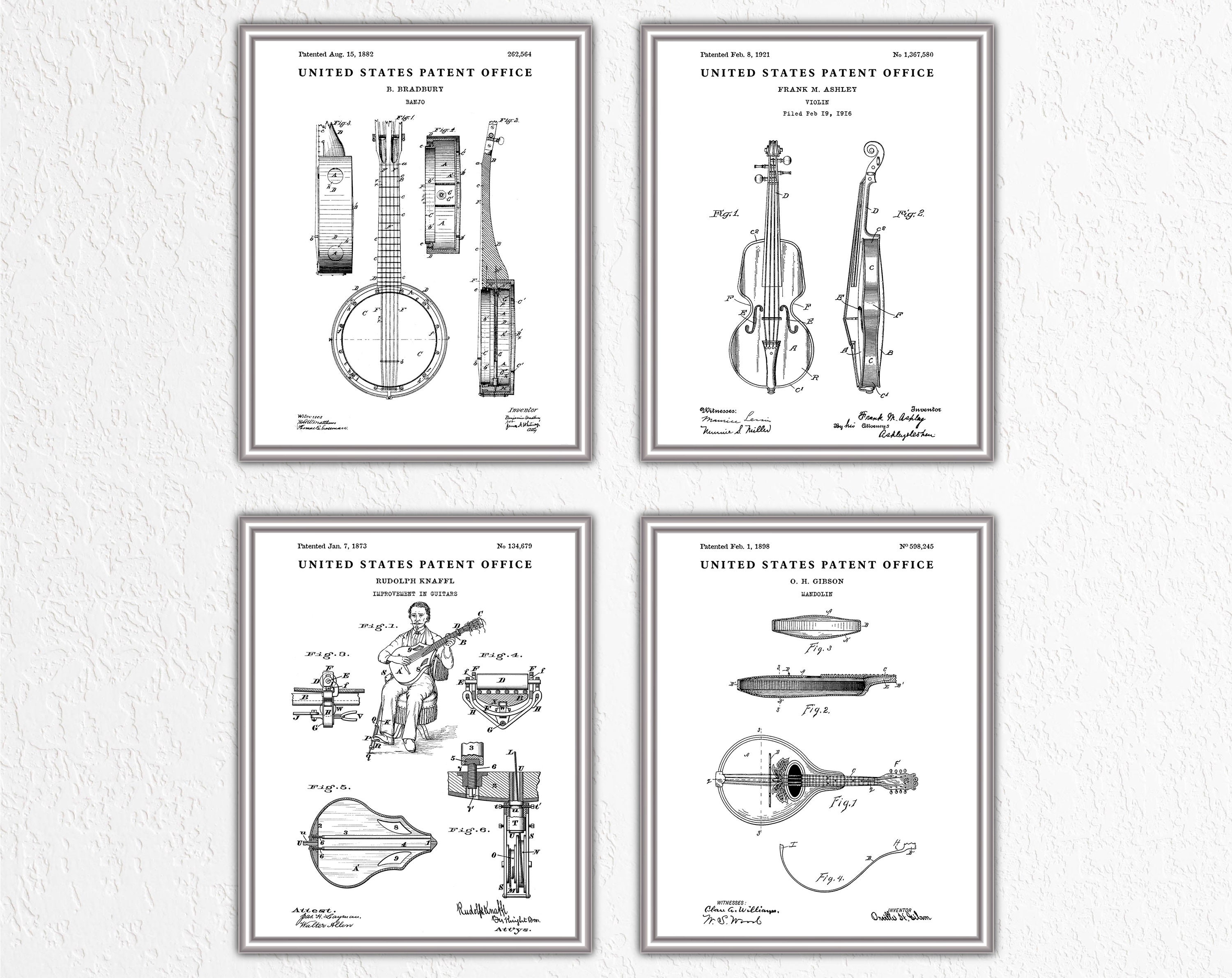 Bluegrass & Country Music Decor: Banjo, Mandoline, Gitarre, Geige ...