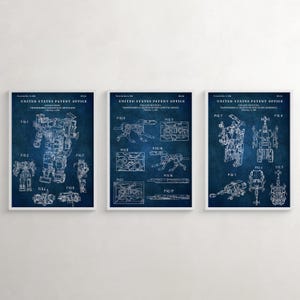 Transformers Robot Toys Patent Wall Art: Devastator, Ravage, Bombshell ...