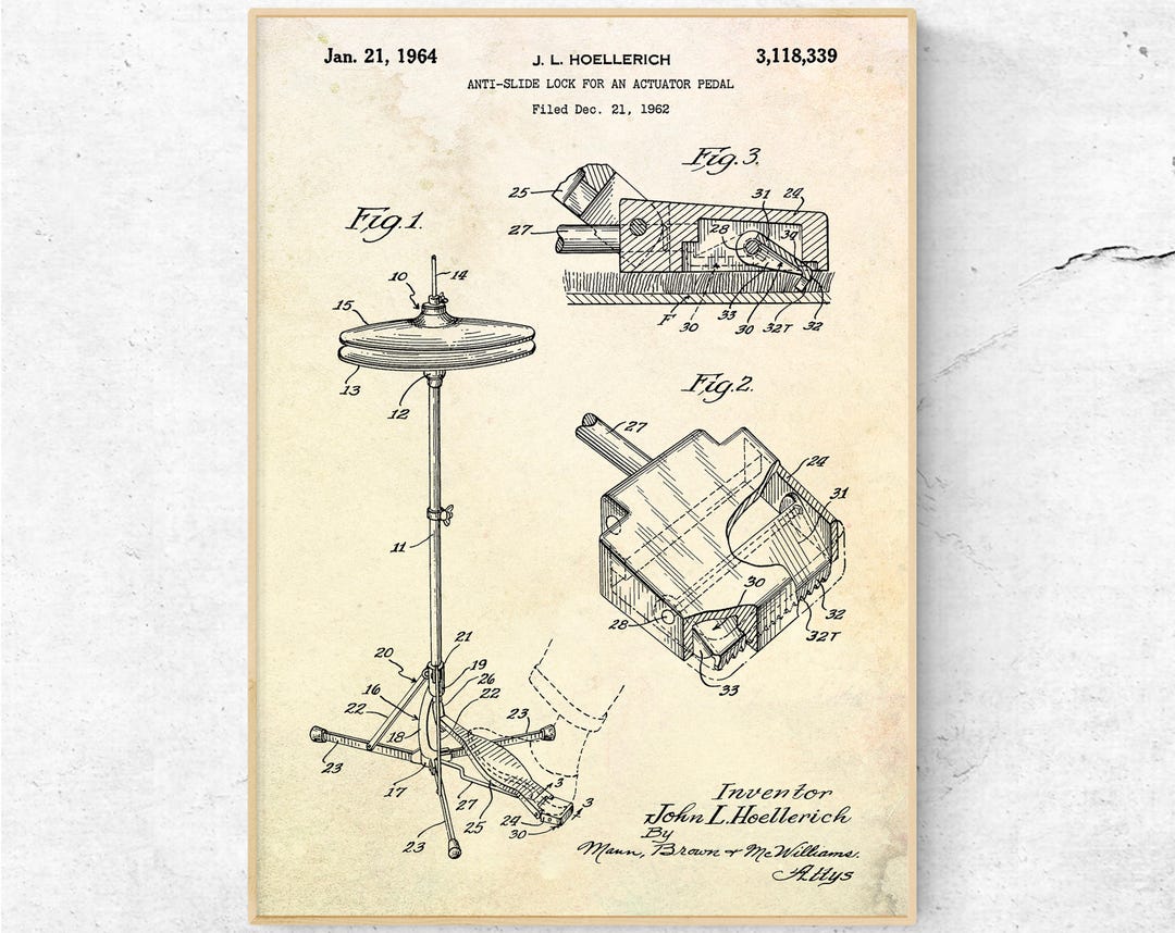 Drum Machine Patent Print. Invention Blueprint Poster. Music Room Decor ...