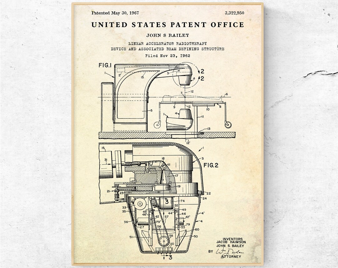Linear Accelerator Radiotherapy Device Patent Print. LINAC Invention ...