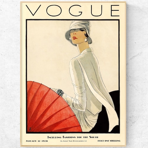 Retro Fashion Wall Art. Magazine Cover Print. January 1942 | Etsy