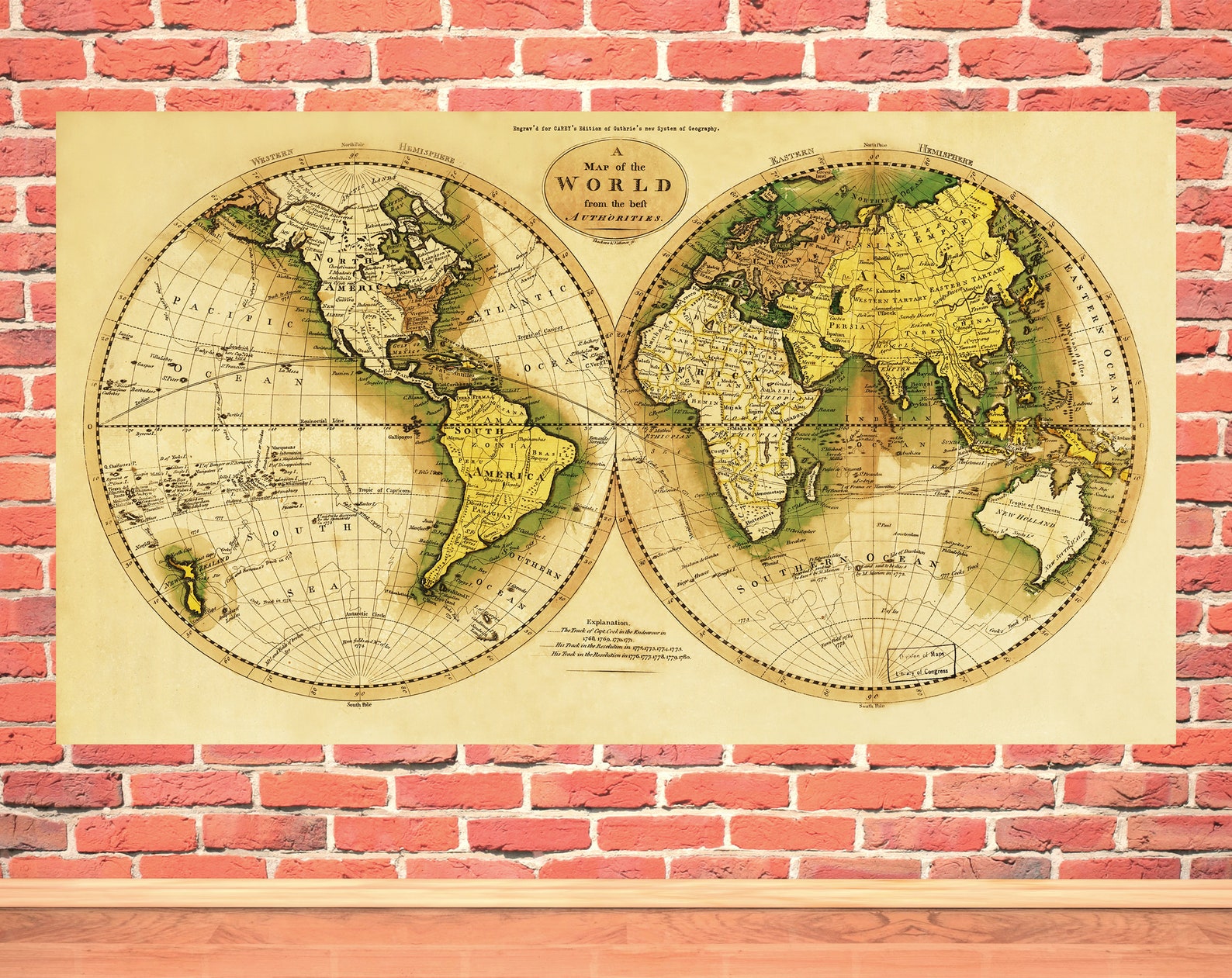 Antique Map of the World Vintage Map Print Extra Large Map - Etsy