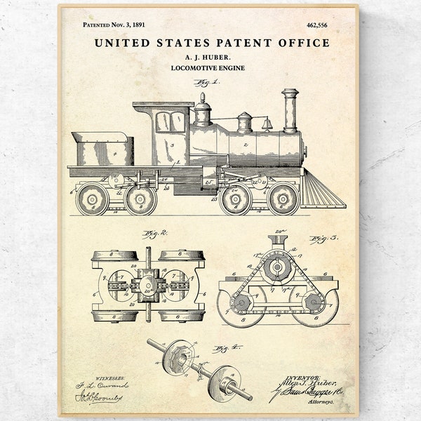 Steam Engine Train Train Poster - Etsy
