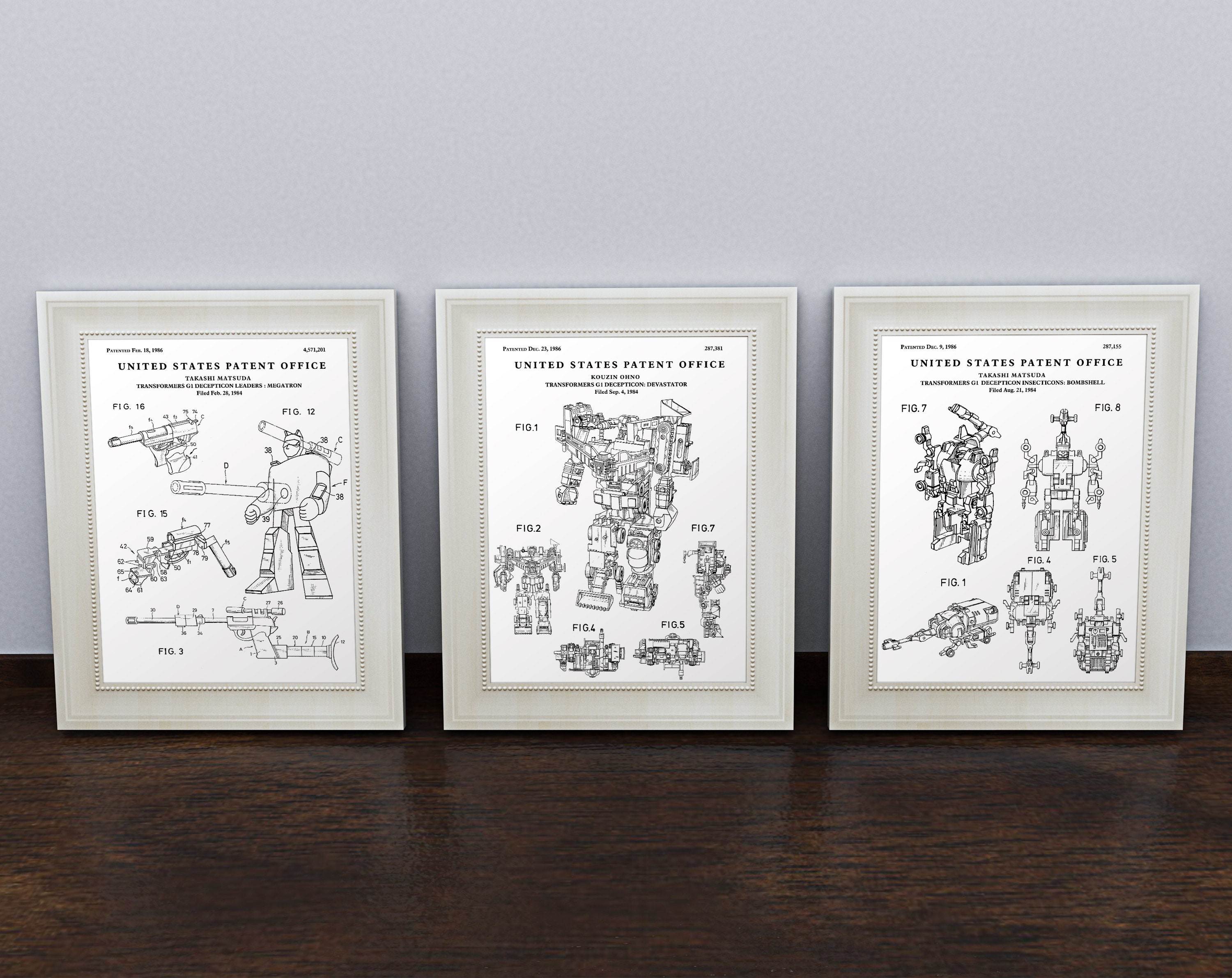 G1 Autobots Decepticon Patent Prints. Toys Blueprint Wall Art. | Etsy