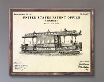 Passenger Train Patent Print Art 1936 - Etsy