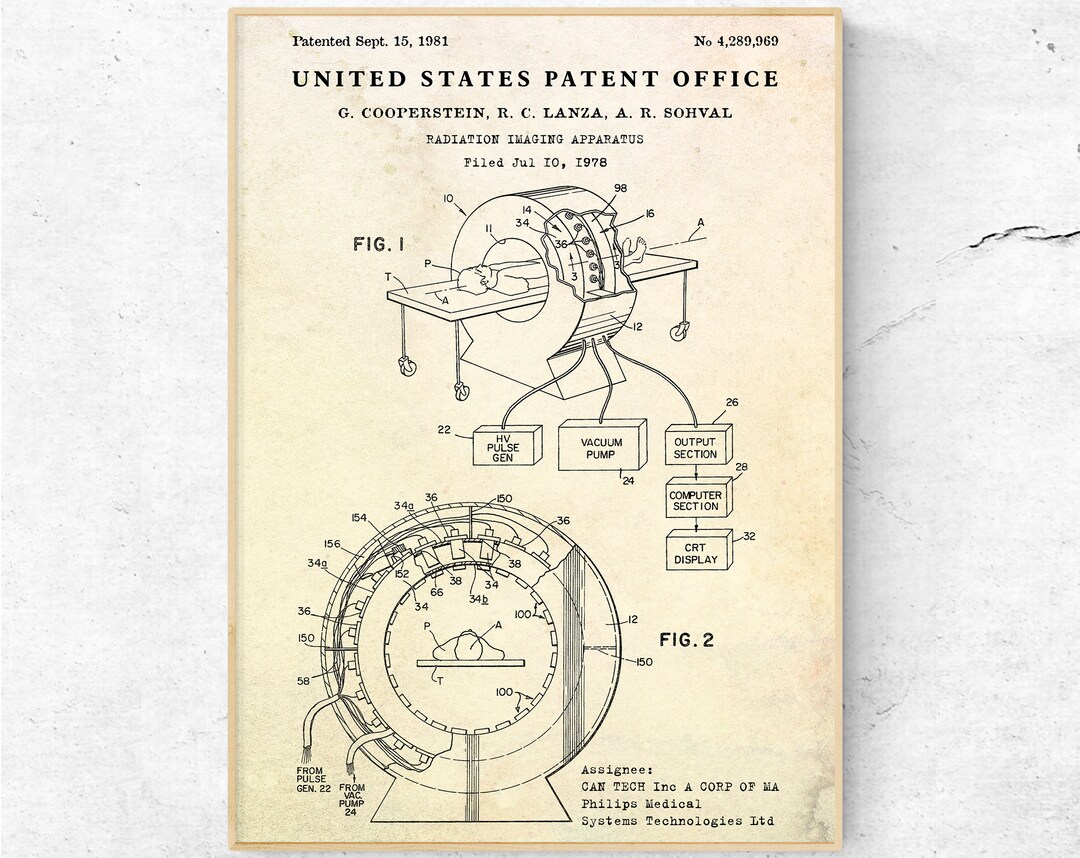 Radiation Imaging Apparatus 1981 Patent Print. X-ray Tech Inventions ...