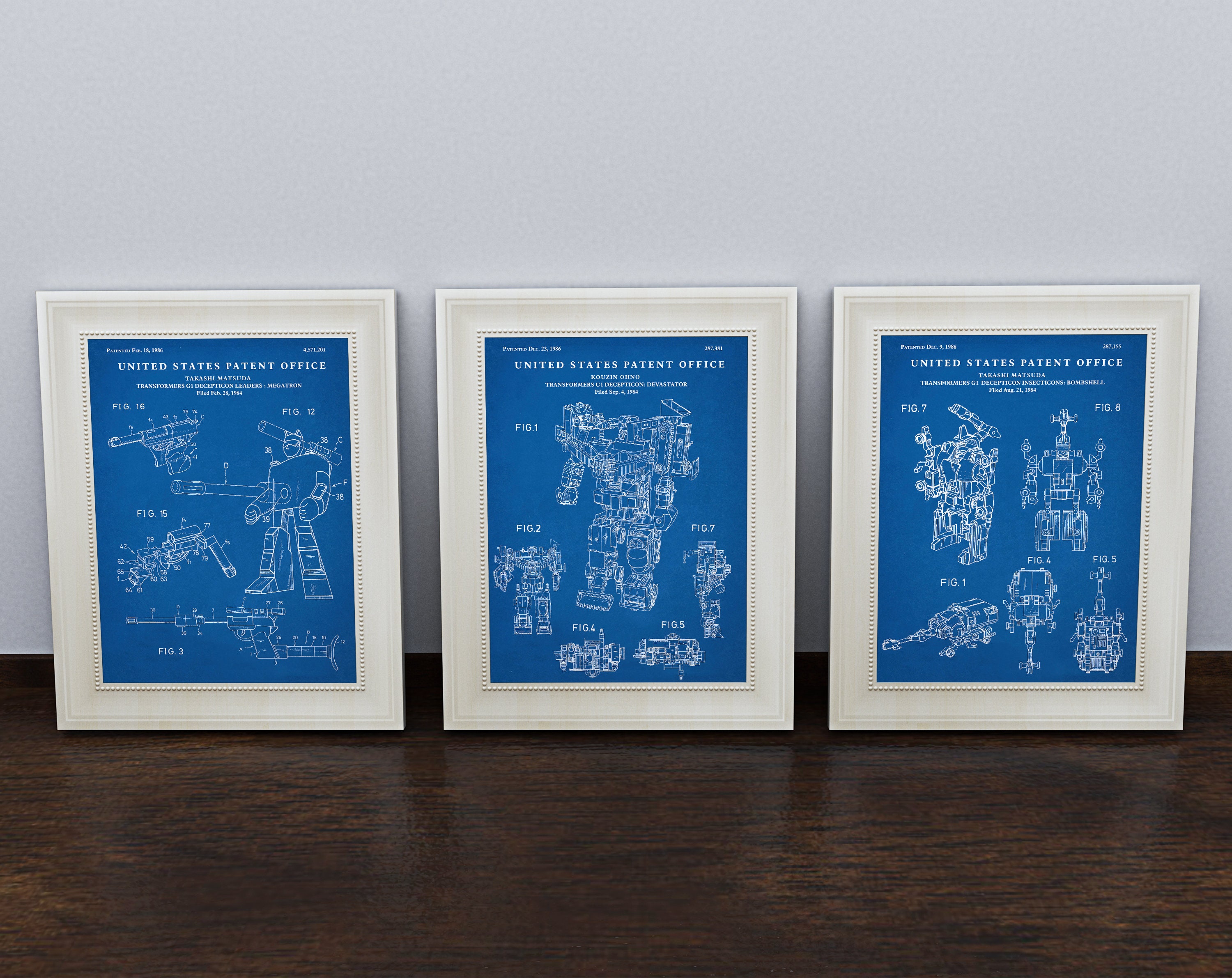 G1 Autobots Decepticon Patent Prints. Toys Blueprint Wall Art. | Etsy