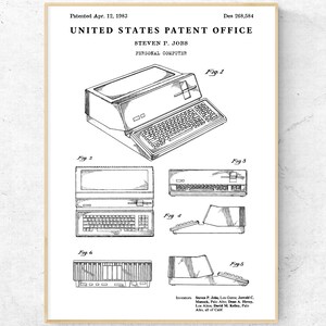Computer Patent Print. Personal Computer Poster. Vintage Home Office ...