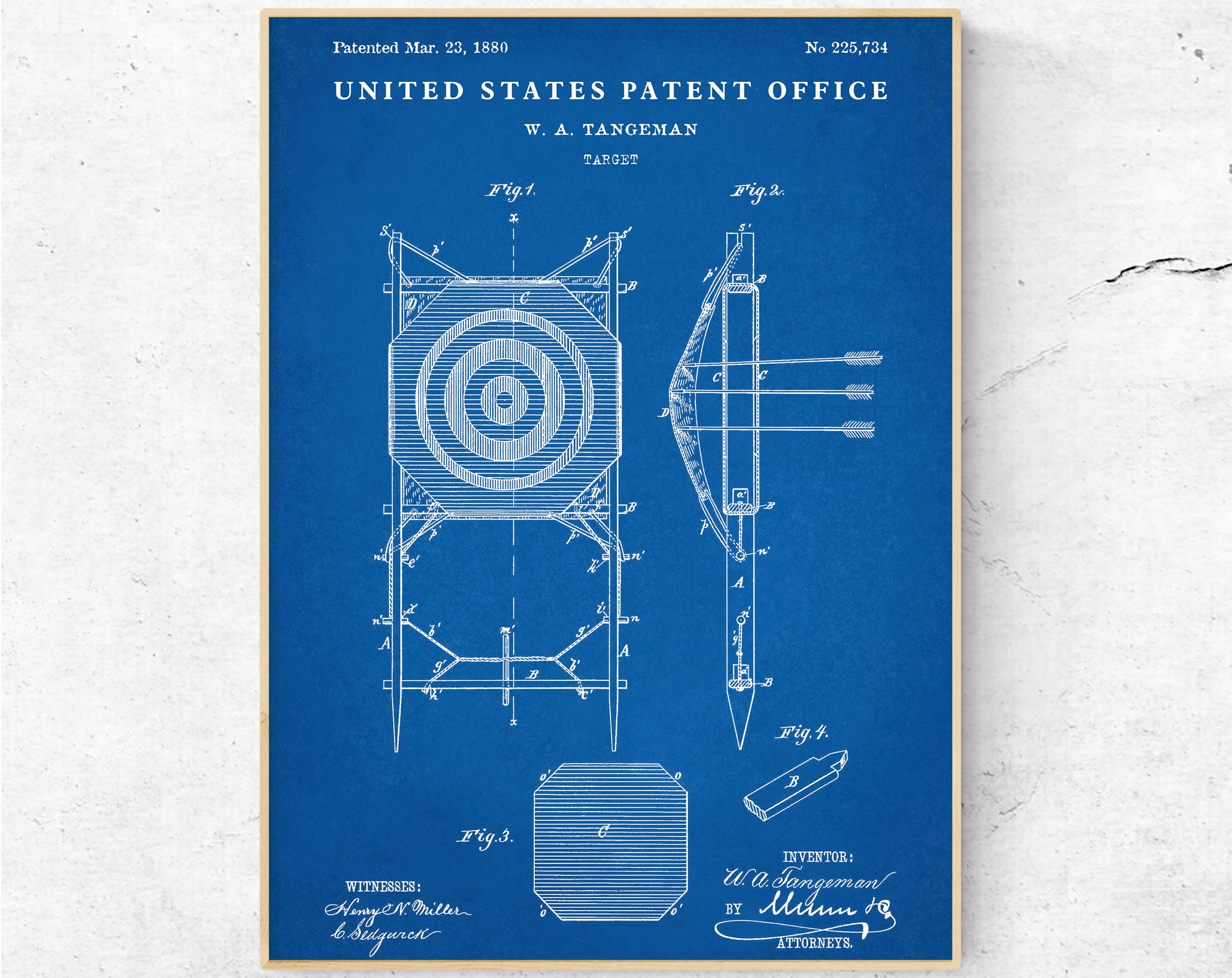 Archery Target Vintage Patent Print. Archery Wall Art. Hunting | Etsy