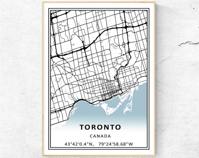 Toronto Map Art | Illustrated City Map | Toronto Poster | Moving Gift ...