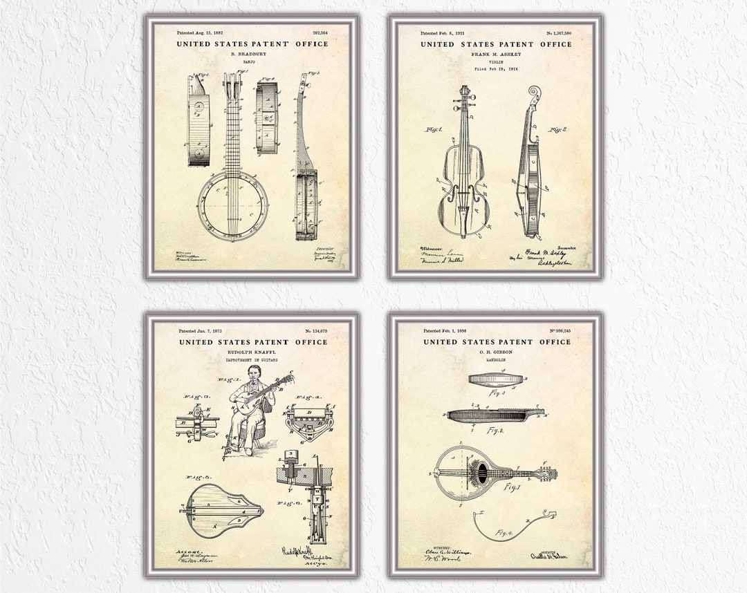 Bluegrass & Country Music Decor: Banjo, Mandoline, Gitarre, Geige ...