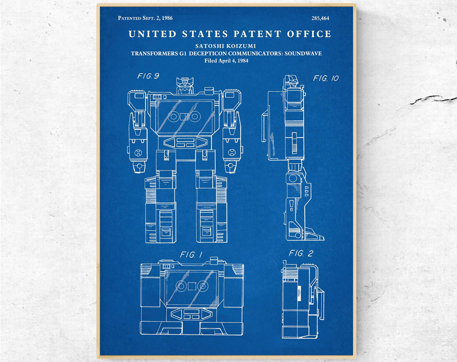 Decepticon G1 Soundwave Patent Print Blueprint Poster Kids - Etsy