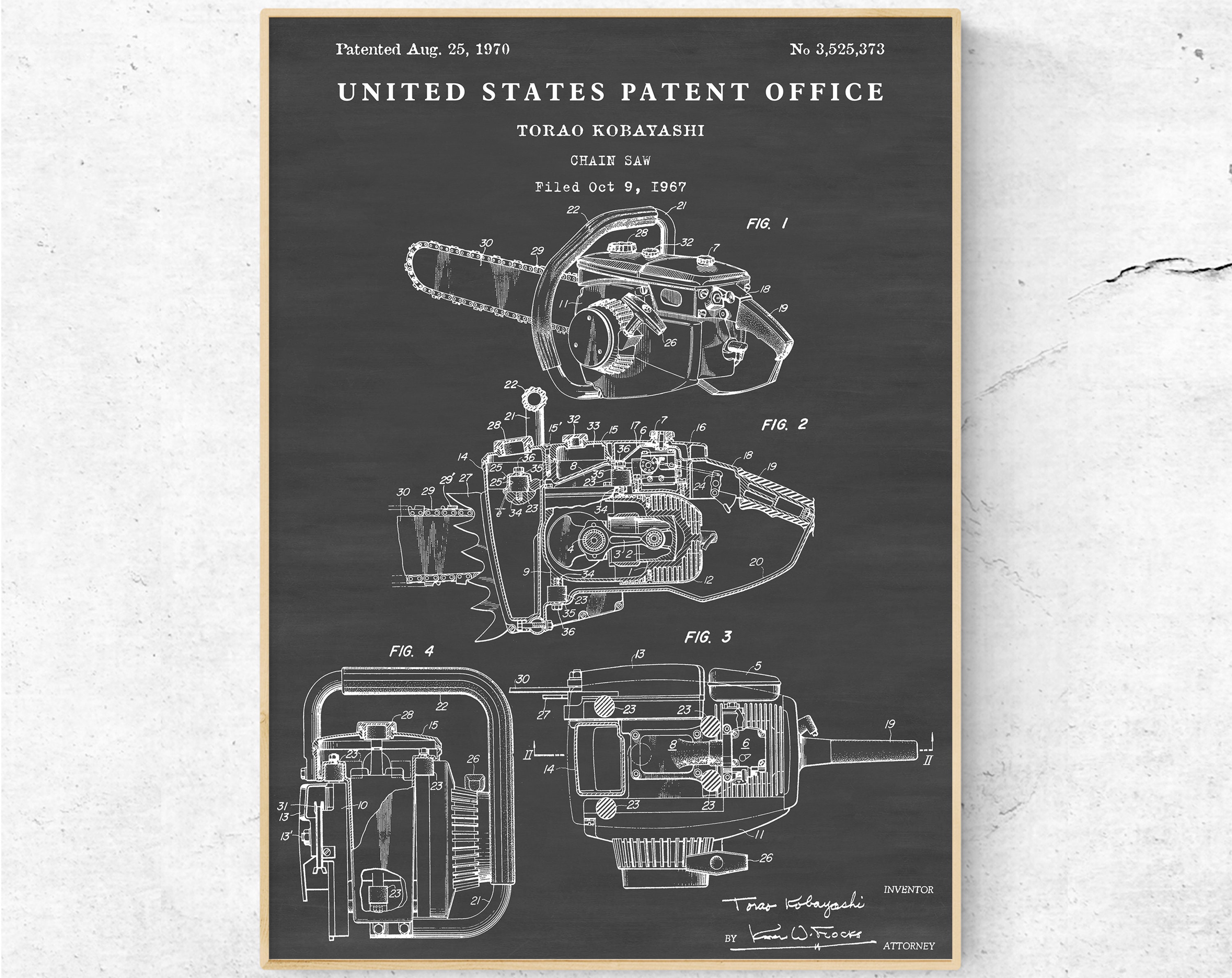 Chainsaw Patent Art Print. Blueprint Poster. Logger Gift - Etsy