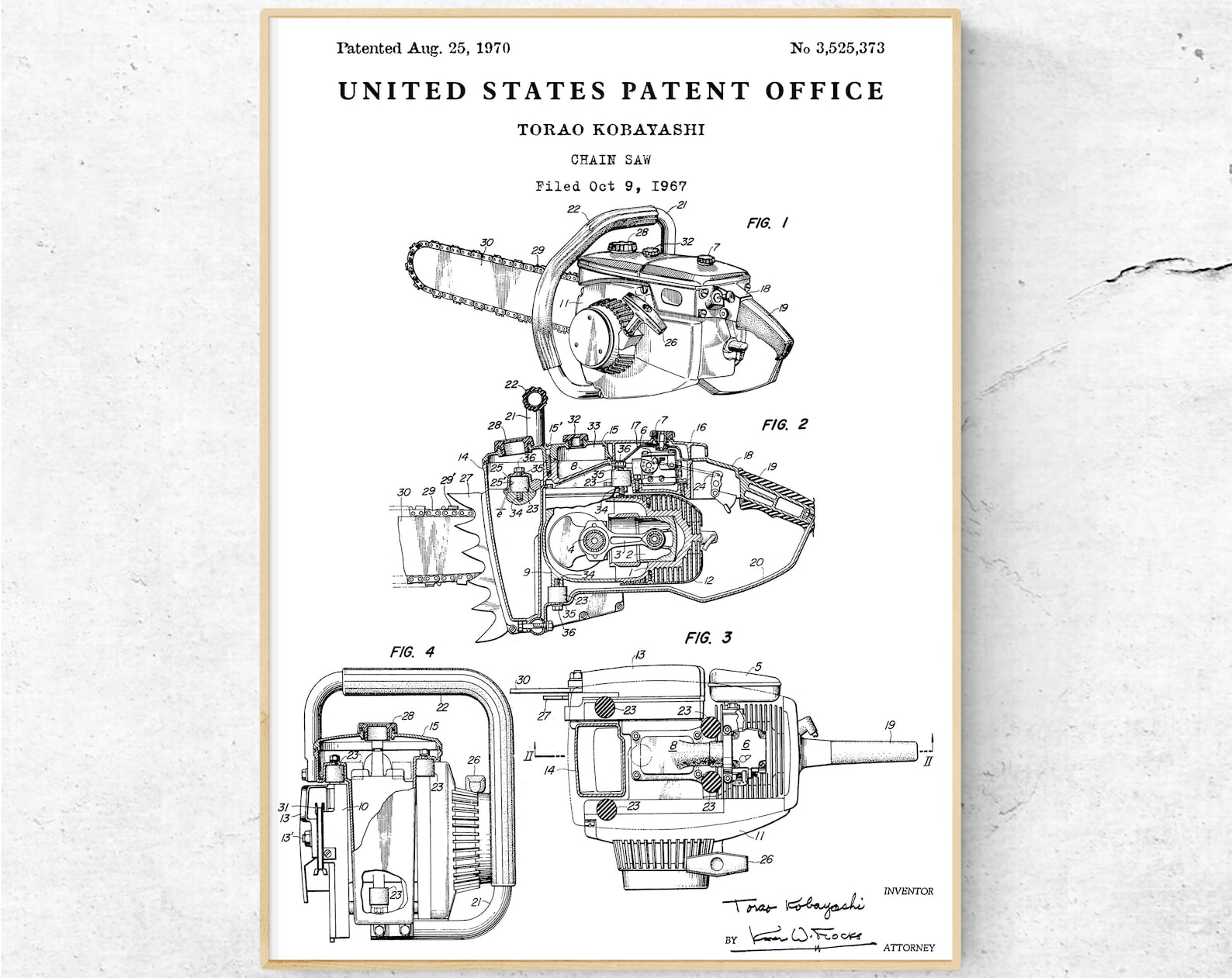 Chainsaw Patent Art Print. Blueprint Poster. Logger Gift - Etsy