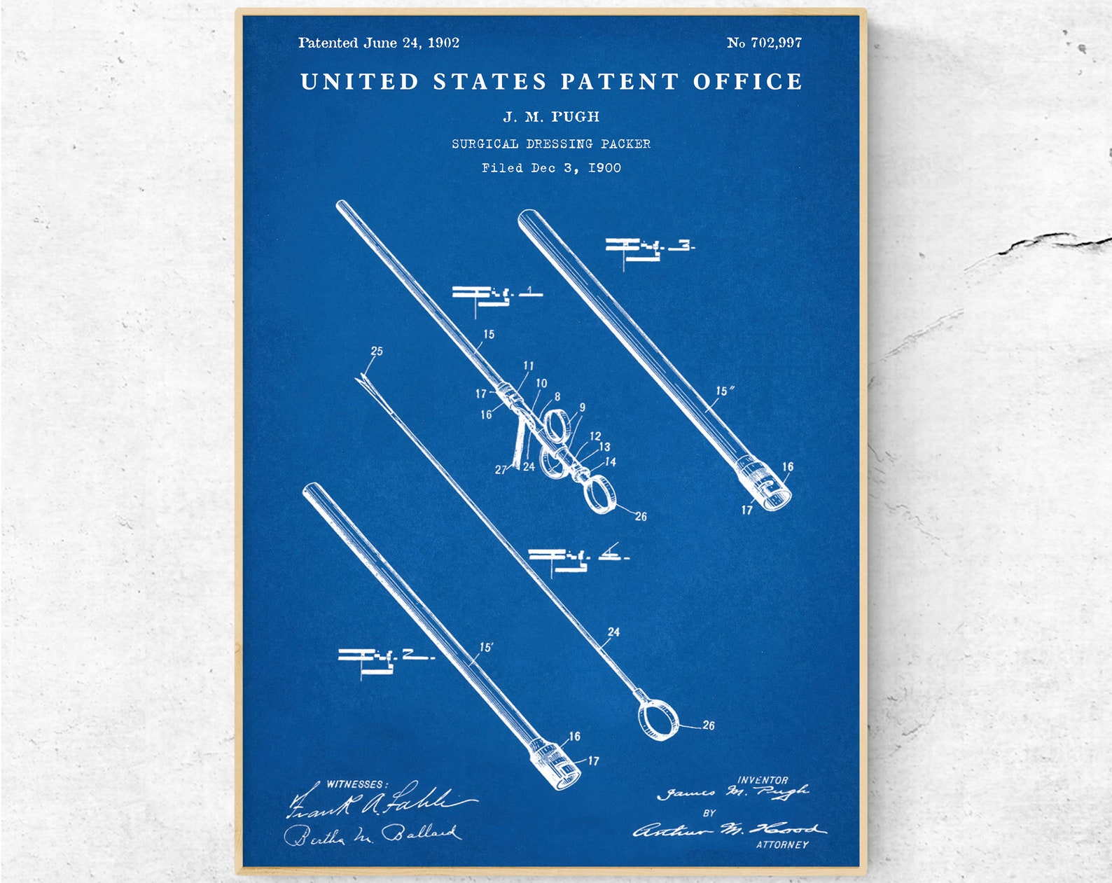 Surgical Tools Patent Print. Vintage Medical Instrument Wall Art ...