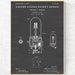 Light Bulb 1880 Patent Print. Incandescent Lamp Invention Lightbulb ...