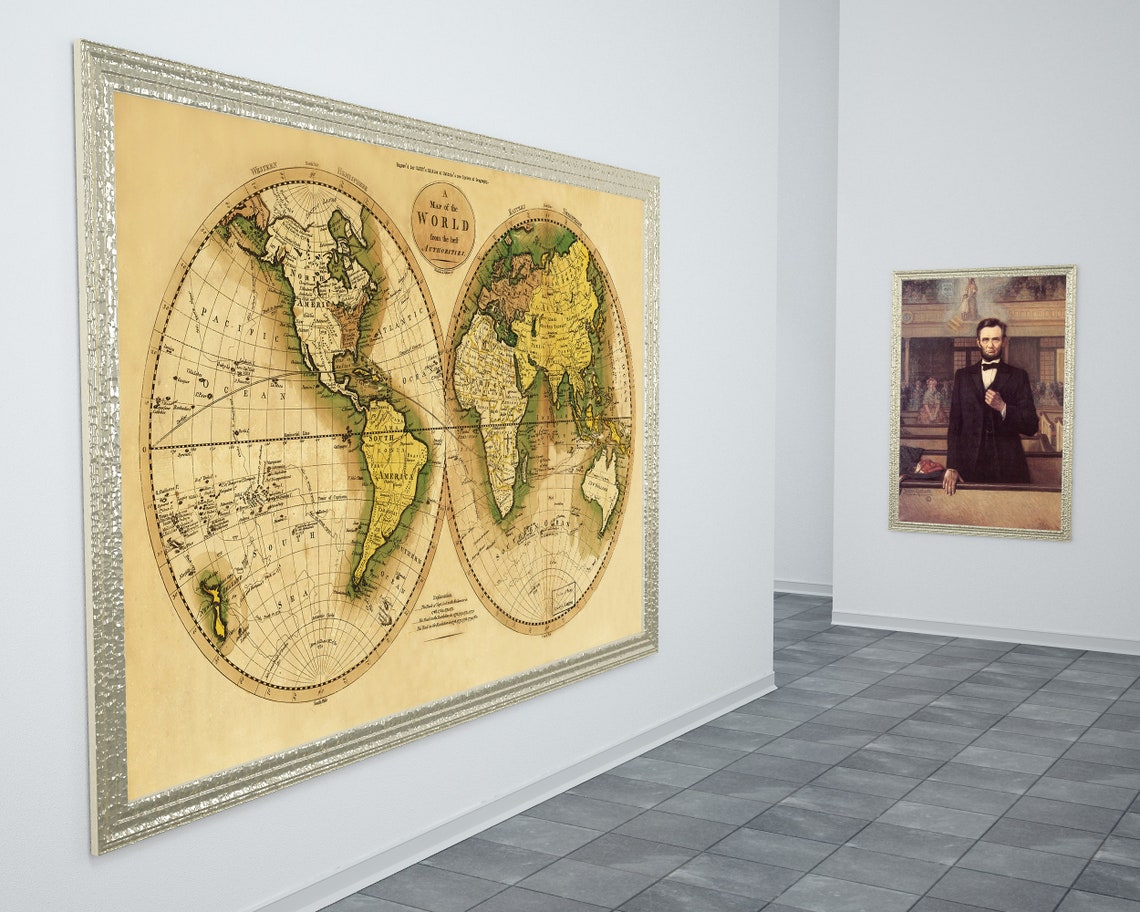 Antique Map of the World Vintage Map Print Extra Large Map - Etsy