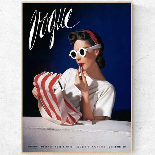 Retro Fashion Wall Art. Magazine Cover Print. January 1942 | Etsy