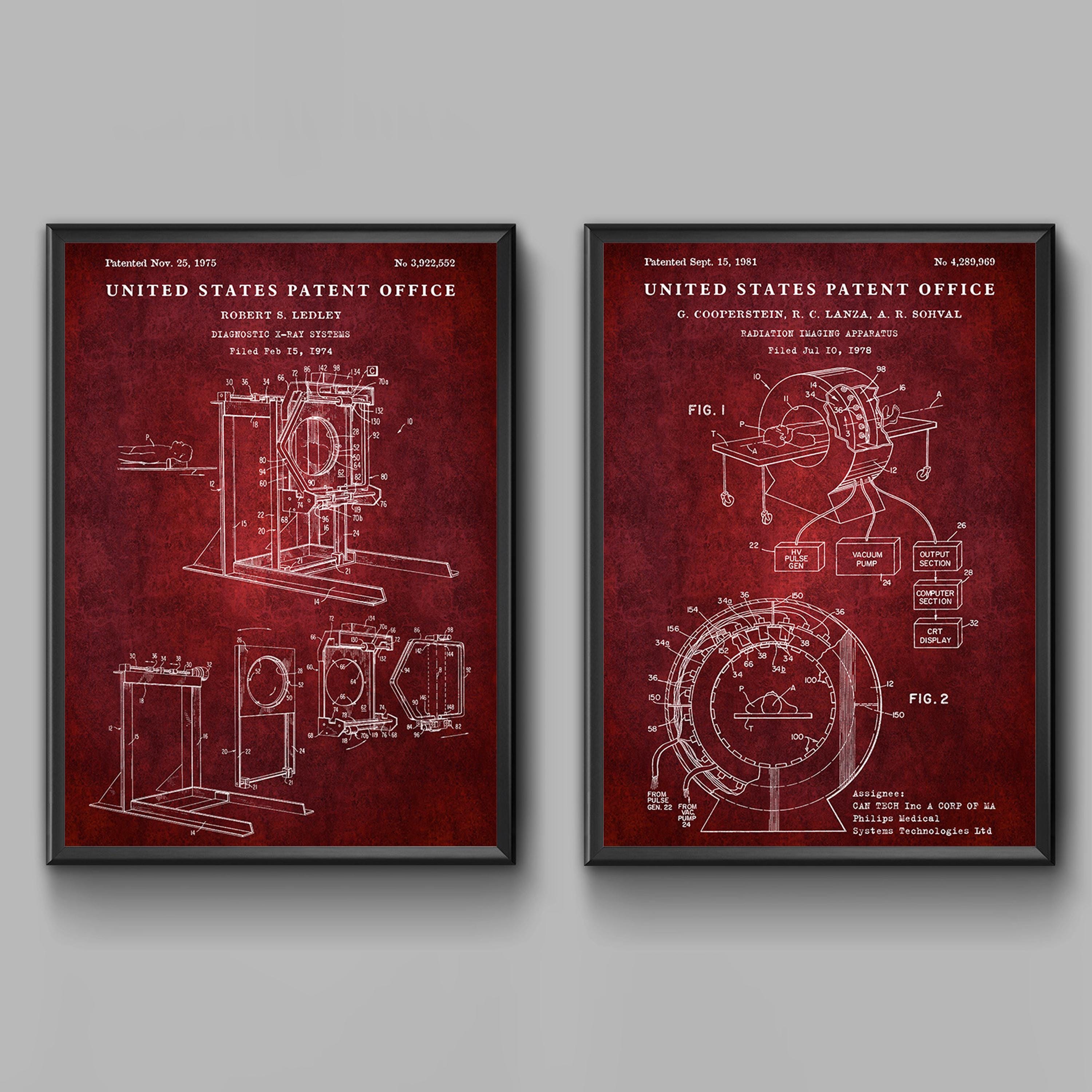 CT Scan Machine Patent Wall Art. Radiology Inventions Diagnostic ...
