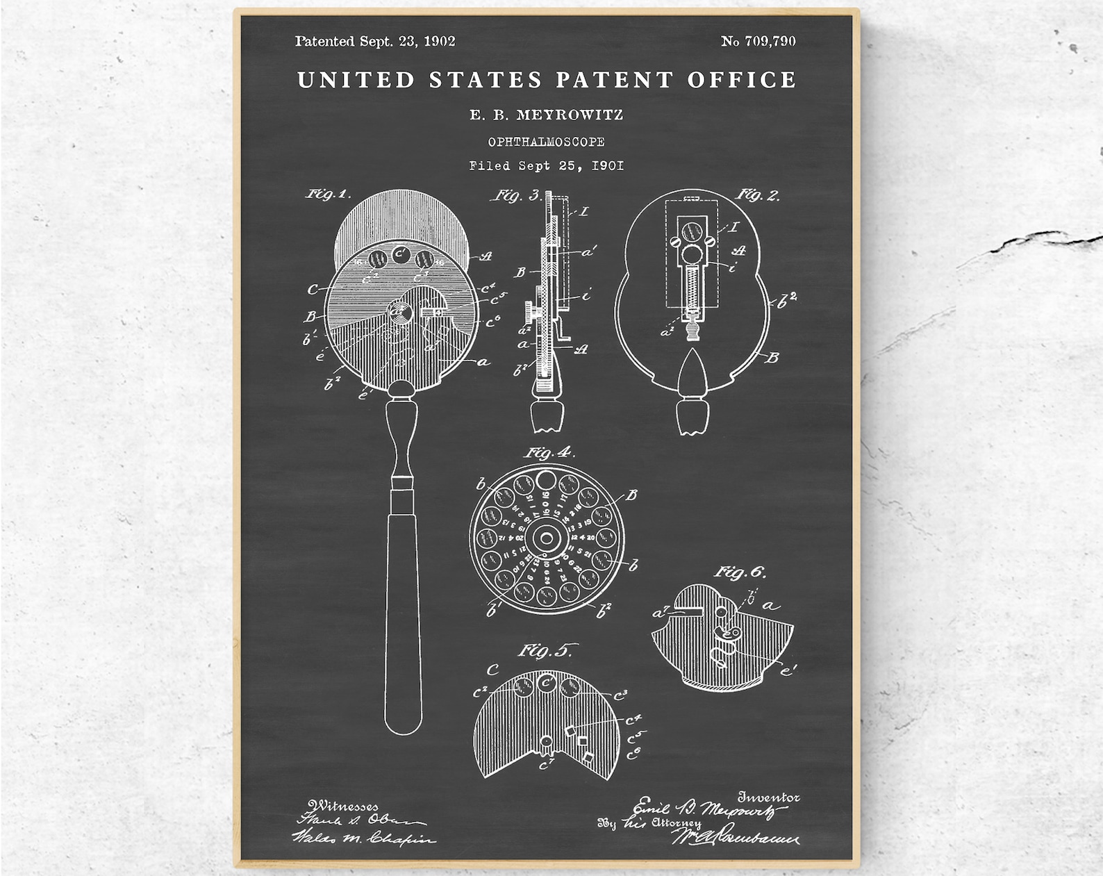 Ophthalmoscope Patent Poster. Optometry Doctor Office Decor - Etsy