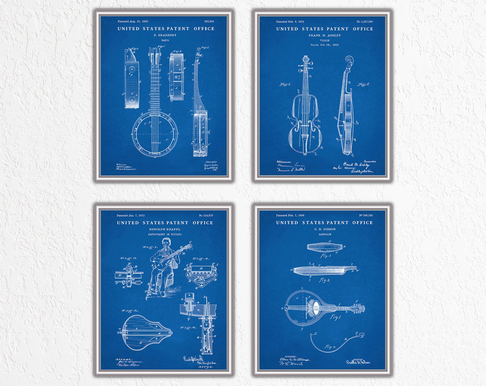 Bluegrass & Country Music Decor: Banjo, Mandoline, Gitarre, Geige ...