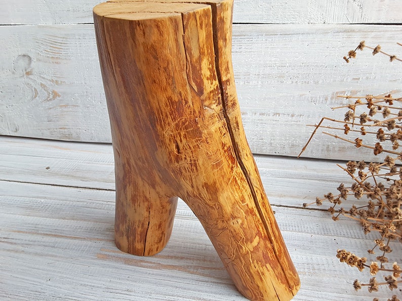 10'' double wood stump for mini table Rustic | Etsy