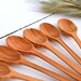Set of 6 Tea Wood Spoons Small Wooden Spoons Set Oak Spoons for Kids ...