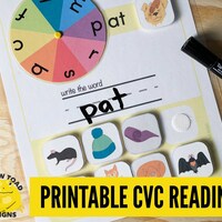 CVC Reading Activity ag, at, an, ap Printable - Etsy