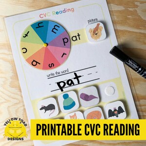 CVC Reading Activity ag, at, an, ap Printable - Etsy