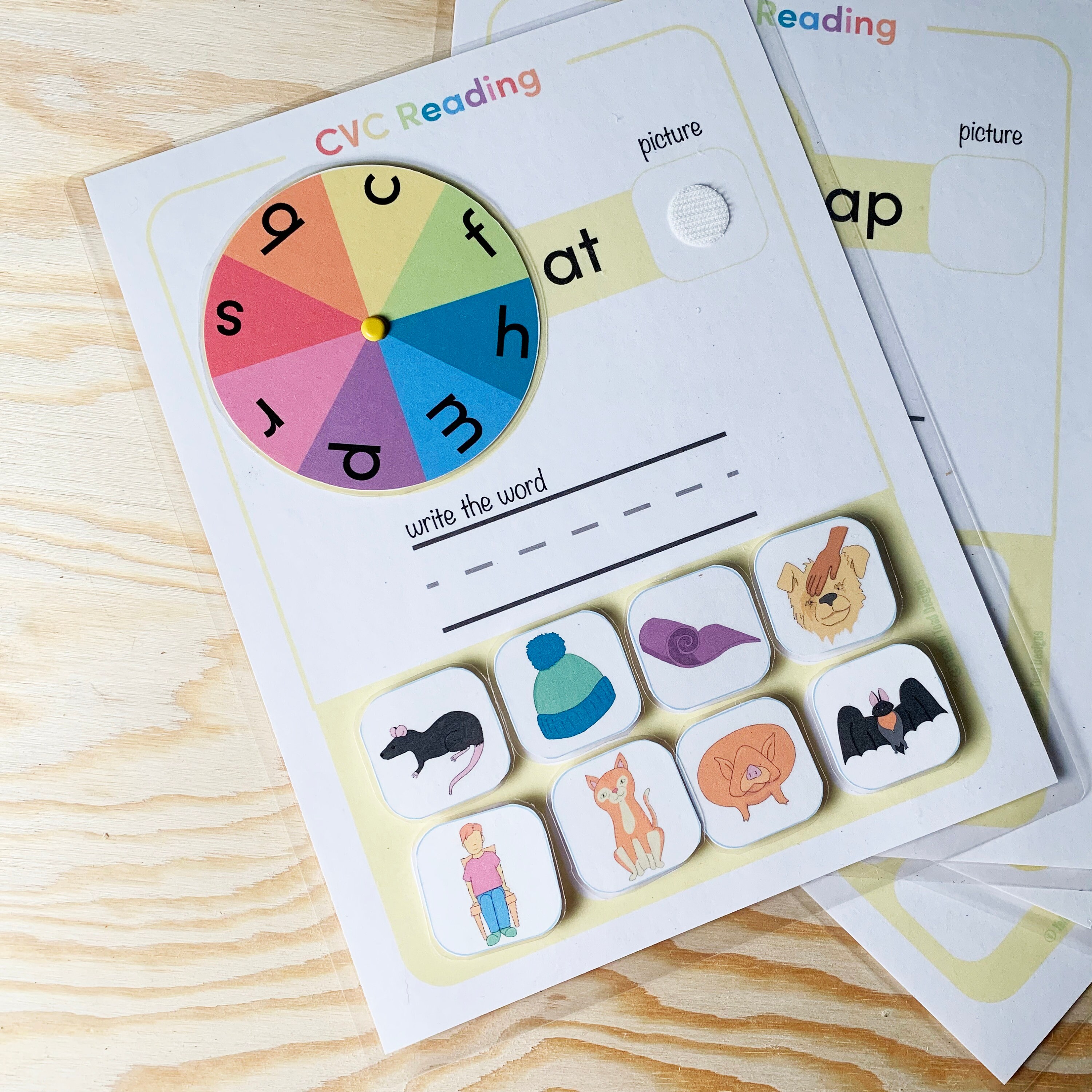 CVC Reading Activity ag, at, an, ap Printable - Etsy