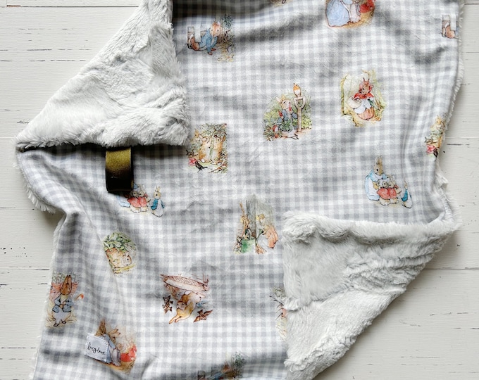 Peter Rabbit Lovey, Beatrix Potter, Rabbit Baby Blanket, Keepsake Baby ...