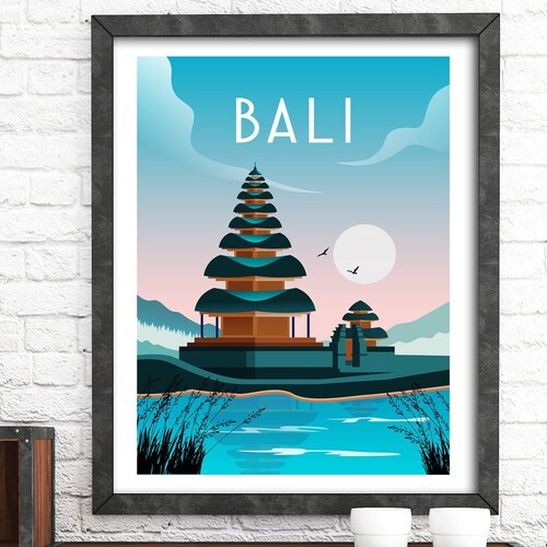 Java Travel Poster Indonesia Decor Wall Art Print ZT267 - Etsy
