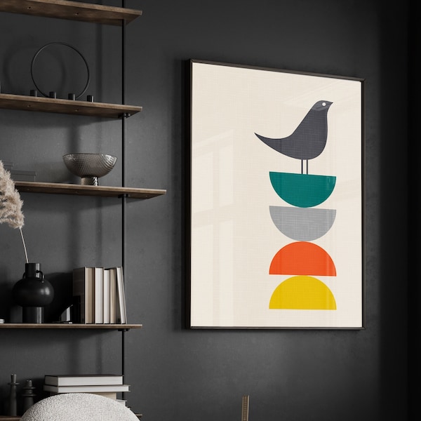Modern Bird Art - Etsy