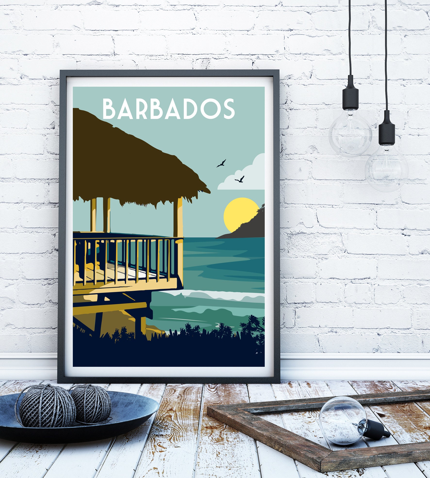 Barbados print Barbados poster Barbados wall art Barbados | Etsy