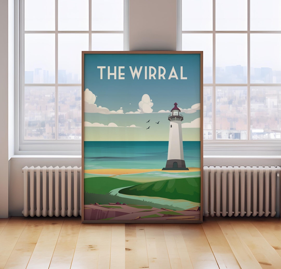 The Wirral Travel Poster, Wirral Print, Wirral Poster, Wirral Travel ...