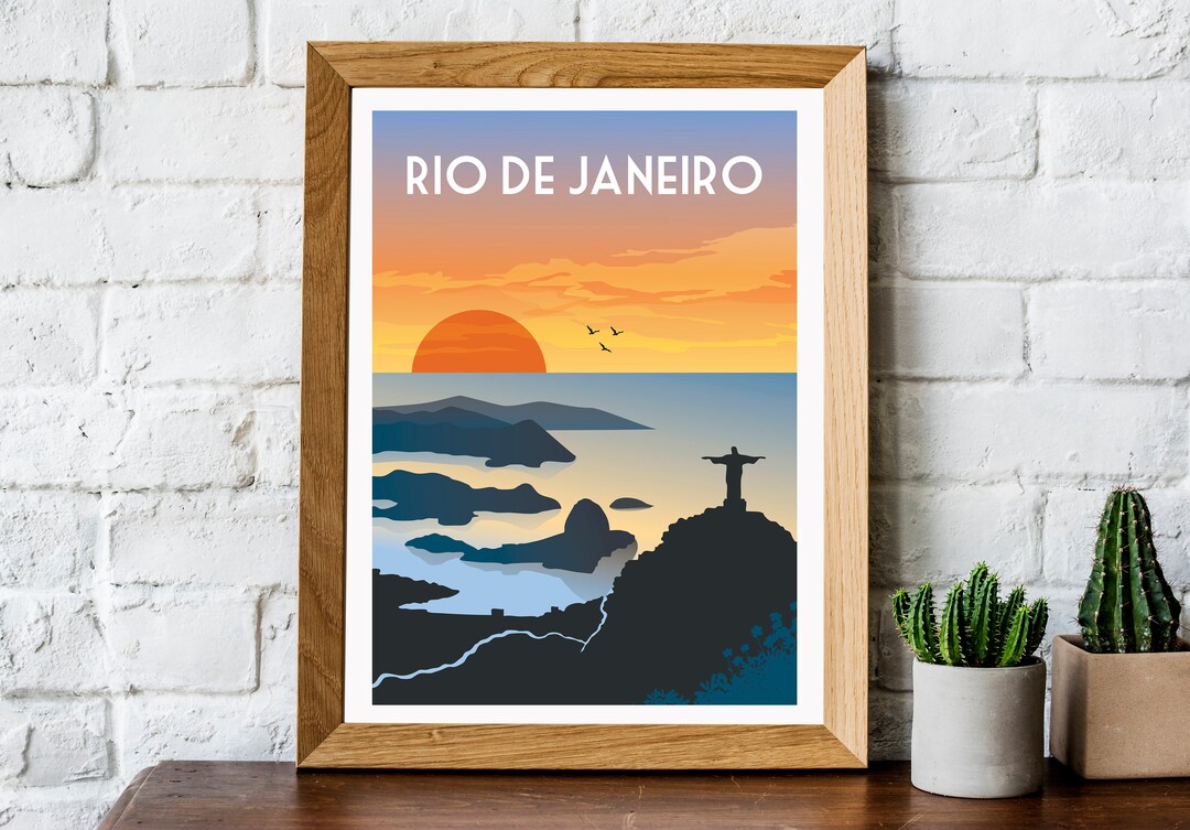 Rio De Janeiro Poster, Brazil Travel Poster, Brazil Travel Print ...