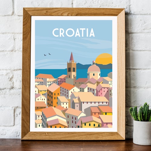 Dubrovnik Croatia Travel Poster Fine Art Print Wall Art - Etsy